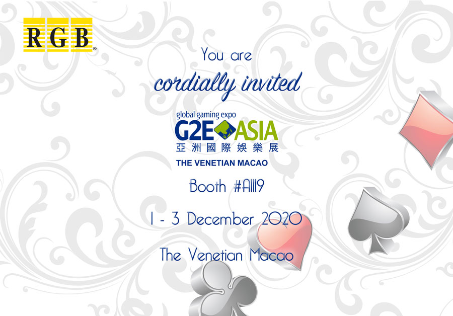 G2E Asia 2020 (Macau) - RGB International Bhd.
